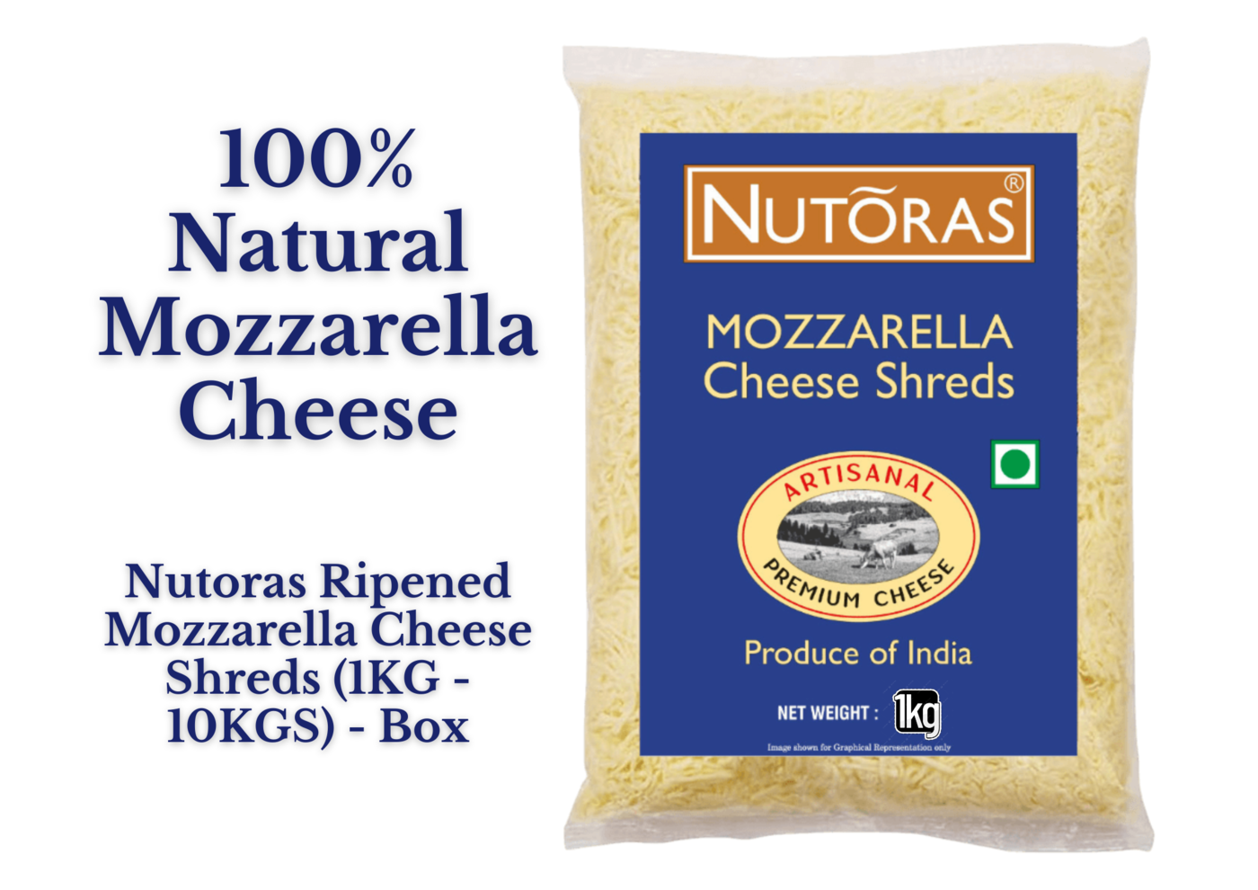 Nutoras Low-Moisture Ripened Mozzarella Cheese Shreds
