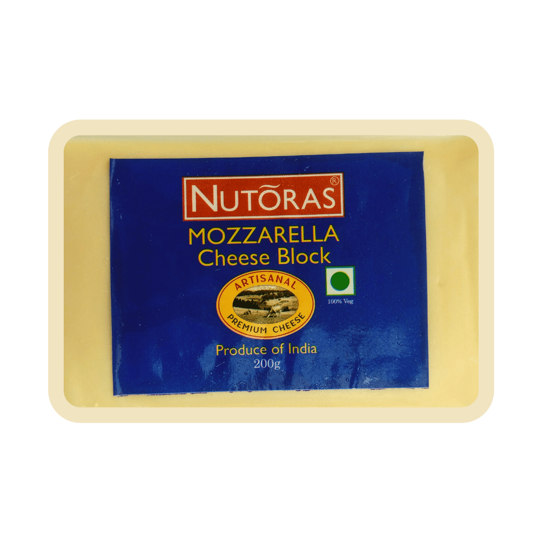 "Fresh and Creamy: Nutoras Mozzarella Cheese Block - Perfect for Pizzas ...